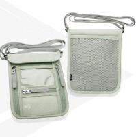 China 7.5*6'' Custom Waterproof Oxford Travel RFID Neck Wallet Passport Visa Holder for sale