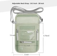 China 7.5*6'' Custom Waterproof Oxford Travel RFID Neck Wallet Passport Visa Holder for sale