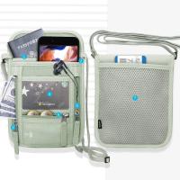 China 7.5*6'' Custom Waterproof Oxford Travel RFID Neck Wallet Passport Visa Holder for sale