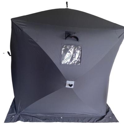 China 147*147*165CM Ice Shelter Ventilated Black 150D Polyester For Outdoors Camping for sale
