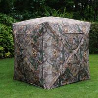 China Camouflage PU Coated 210D Polyester Waterproof Hunting Tent Windows 1 - 2 Person 147*147*170CM for sale