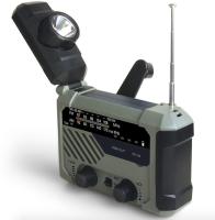 China Portable LED Flashlight Torch Solar Powered NOAA Weather Radio For Camping for sale
