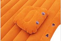 China PVC Flocking Ultralight Camping Inflatable Sleeping Pad 143X87X35cm for sale