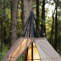 China 70D Ripstop Polyester Outdoor Camping Tent Windproof Double Layer Shelter With Stove for sale