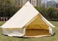China Family Camping Bell Tent Core PU3000mm Coated 285G Cotton Windproof 400*400*250CM for sale
