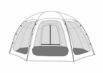 China Octagon Waterproof Polycotton Outdoor Camping Tent With Aluminum Frame Pole 4*4*2.4M for sale