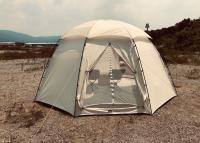 China Octagon Waterproof Polycotton Outdoor Camping Tent With Aluminum Frame Pole 4*4*2.4M for sale
