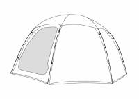 China Octagon Waterproof Polycotton Outdoor Camping Tent With Aluminum Frame Pole 4*4*2.4M for sale