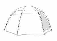 China Octagon Waterproof Polycotton Outdoor Camping Tent With Aluminum Frame Pole 4*4*2.4M for sale