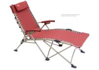 China Steel Tube Frame Portable Compact Camping Folding Beach Lounge Chairs 65*105*53CM for sale