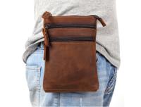 China 14*19*3CM Genuine Leather Waterproof Travel Bag Multifunctional Crossbody Neck Wallet for sale