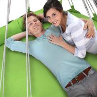 China Outdoor Leisure Portable Camping Oxford Swing Hanging Hammock For 2-Person 150*160CM for sale