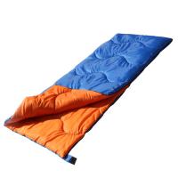 China Single Blue Dual Color Waterproof 190T Polyester Envelope Sleeping Bag 1.8KG 400GSM for sale