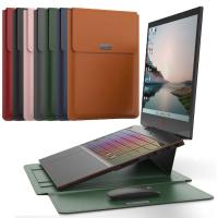 China Modern Luxury Slim Design Multifunctional PU Laptop Sleeve Bags For 13'' Notebook Velcro Closure for sale