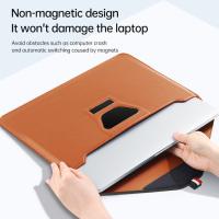 China Fashion Luxury Brown PU Laptop Liner Case Sleeve Bag For On-The-Go Professionals for sale