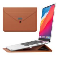 China Fashion Luxury Brown PU Laptop Liner Case Sleeve Bag For On-The-Go Professionals for sale