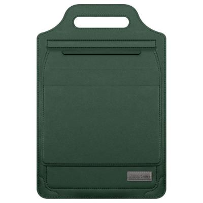 China High Standard 13'' Green PU Multi Purpose Laptop Sleeve Bags With Zipper Pouch for sale