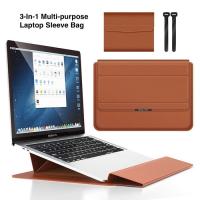 China 3 In 1 Multi Purpose Folder Design PU 13'' Notebook Protective Sleeve With Magnet Closure for sale