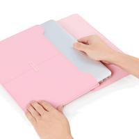 China 13'' Pink PU Protective Sling Bag Closure Flap Velcro For Notebook Carrier Protector for sale