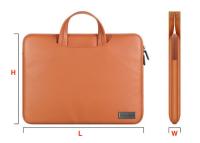 China Zipper Closure PU Laptop Sleeve Bags With 7mm Foam Padding And  Handle Shoulder Strap for sale