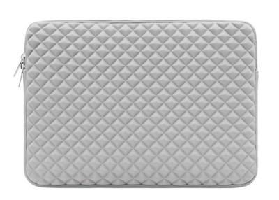 China 7mm Foam Padding Laptop Sleeve Bags Grey Compression Film Design With Zipper Closure for sale