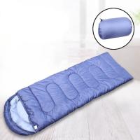 China Customized 210*75CM Blue Waterproof 190T Polyester Outdoor Mountain Sleeping Bags For Cold Weather for sale