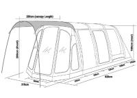 China 620*310*200CM Grey Blow Up Camper Tents Waterproof PU3000MM Windproof Lightweight for sale