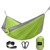 China Blue 70D Nylon Taffete 300x180CM Portable Camping Hammock Outdoor Lightweight Tears Resistant for sale