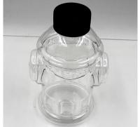 China 300ml PET Transparent Workout Water Bottles Unique Fire Cock Shaped Plastic Water Liquid Flask for sale