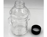 China 300ml PET Transparent Workout Water Bottles Unique Fire Cock Shaped Plastic Water Liquid Flask for sale