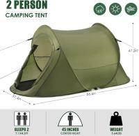 China Lightweight Portable 2-Person Versatile Pop Up Camping Tents For Camping, Beach Awnings And Outdoor Activitie for sale