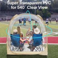 China 160*160*160CM Outdoor Transparent Camping Pop Up Tent With Strong Steel Frame UV Protection Polyester for sale