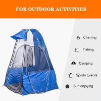 China 120*120*170CM Lightweight Portable Blue Transprent Waterproof Polyester Pop Up Sports Tents for sale