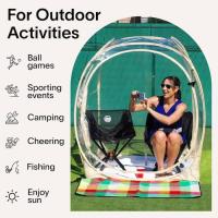 China 50*50*62''Inch Outdoor PVC Transparent Waterproof Single Layer Fiberglass Frame Pop Up Sports Tent With UV Protection for sale