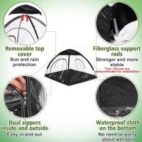 China 71*71*65''Inch 4-Person TPU Transparent Fiberglass Frame Quick Set Up Waterproof UV Protection Pop Up Sports Tent for sale
