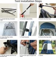 China 160*160*240CM Blue Waterproof 210T Polyester Pop Up Privacy Tents With UV Protection For Camping And Outdoor Events for sale