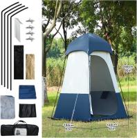 China 160*160*240CM Blue Waterproof 210T Polyester Pop Up Privacy Tents With UV Protection For Camping And Outdoor Events for sale