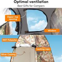 China 47.2*47.2*74.8Inch Custom Camouflage 190T Polyester Pop Up Privacy Tents With UV Protection Waterproof Design for sale