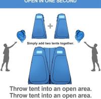 China 94.5*47.2*74.8Inch Waterproof Blue Polyester 190T Pop Up Privacy Tents With Full Coverage And Instant Setup for sale