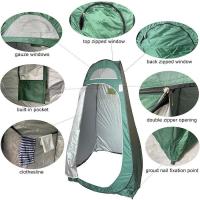 China 74.5*47*47Inch Green Polyester Instant Pop Up Privacy Tent With Full Coverage For Camping Beach And Outdoor Events for sale