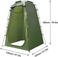 China 120*120*180CM Green Color Silver Coated Polyester Pop Up Privacy Tent Waterproof For Camping Beach Outdoor Events for sale