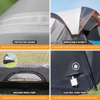 China 410*210*140CM Grey Polyester 6-Season Pop Up Camping Tent With Waterproof Floor / Mesh Windows for sale