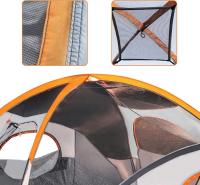 China 4.57*2.74*1.78M 8-Person Outdoor Double Layer Grey Waterproof Coated Polyester Camping Tent For 3-Season Activities for sale