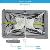 China 350*300*210CM Grey Waterproof Branding Custom Pop Up Camping Tents With DAP Delivery Term And Ventilation Mesh Windows for sale
