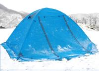 China 2 Person Orange PU3000MM Coated 210T Polyester Aluminum Frame Watertight Pop Up Tent With Carry Bag for sale