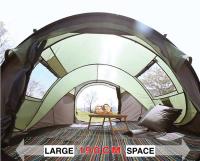 China 280*200*130CM 4-Person Grey Waterproof Polyester 4-Season Boat Shape Pop Up Camping Tents Carry Bag Included for sale