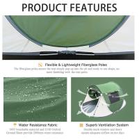 China 2 Person 245*148*100CM Green Waterproof Polyester Outdoor Camping Spacious Pop Up Boat Tent With Mesh Ventilation for sale