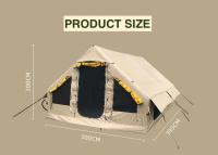 China 395*300*200CM Waterproof Khaki Oxford 600D PVC 4-8 Person UV Resistant Blow Up Camping Tent For Outdoor Camping for sale