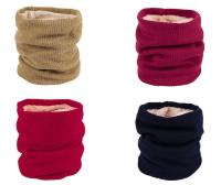 China Double Layer Eco Friendly Yellow RPET Knitted Collar Warmer Lining With Velvet for sale