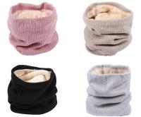 China Double Layer Eco Friendly Yellow RPET Knitted Collar Warmer Lining With Velvet for sale